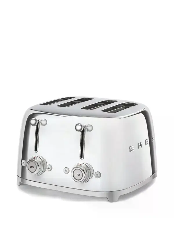 SMEG Stop Button Plissé Four-toaster - Silver
