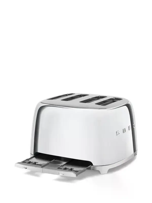 SMEG Stop Button Plissé Four-toaster - Silver