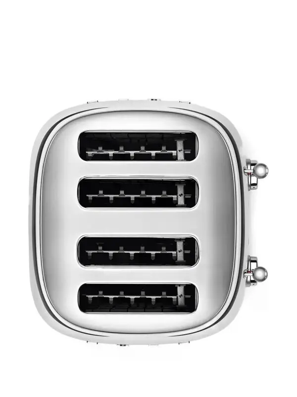 SMEG Stop Button Plissé Four-toaster - Silver