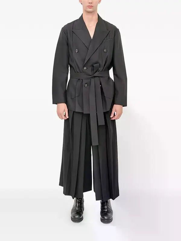 SETCHU Origami Double-breasted Belted Blazer