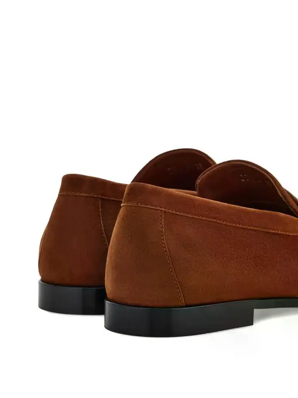 FERRAGAMO Gancini Penny Loafers In Suede