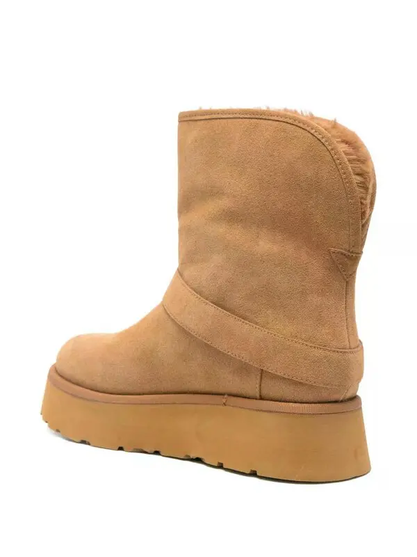 Guess Buckle-strap Platform Boots - Brown