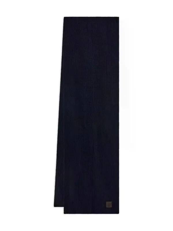 FERRAGAMO Ribbed Scarf - Blue