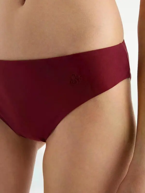 JIL SANDER Jersey Monogram Bikini Bottom - Red