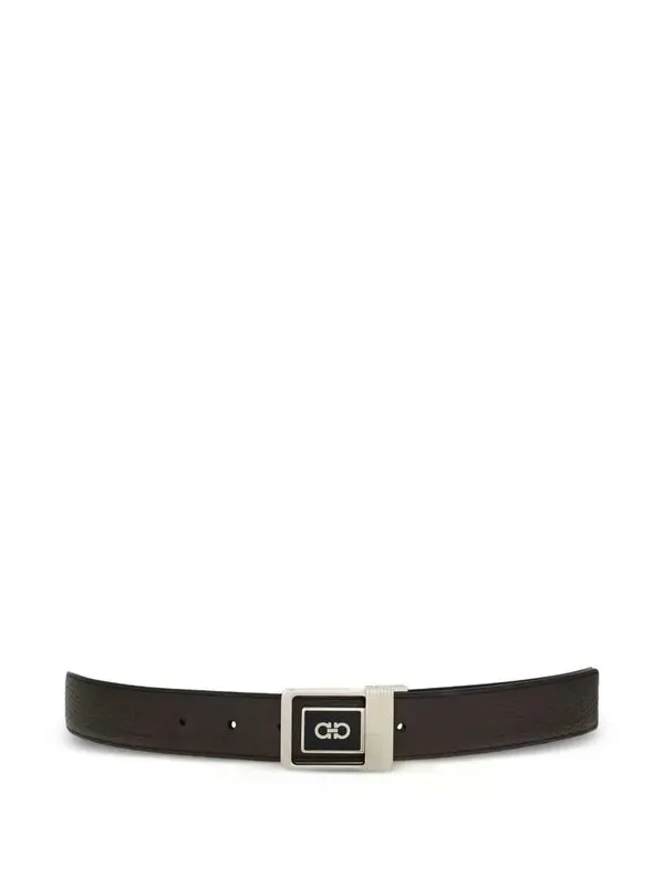 FERRAGAMO Reversible Gancini Buckle Belt - Brown