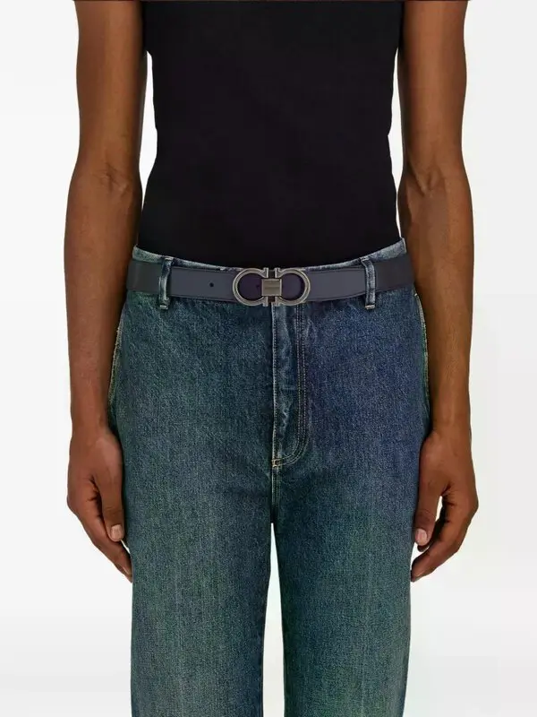 FERRAGAMO Reversible Gancini Buckle Belt - Blue