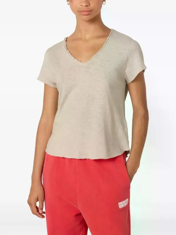 American Vintage Sonoma Brushed V-neck T-shirt