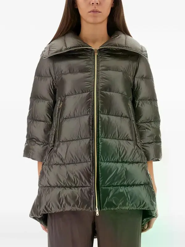 Herno Cleofe Zip-up Quilted Coat - Grey