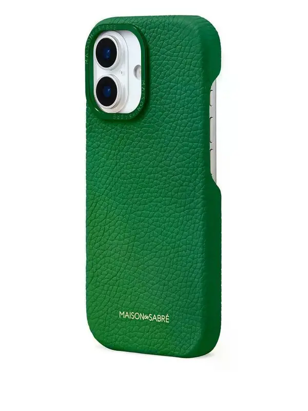 MAISON DE SABRE Leather Iphone 17 Case - Green