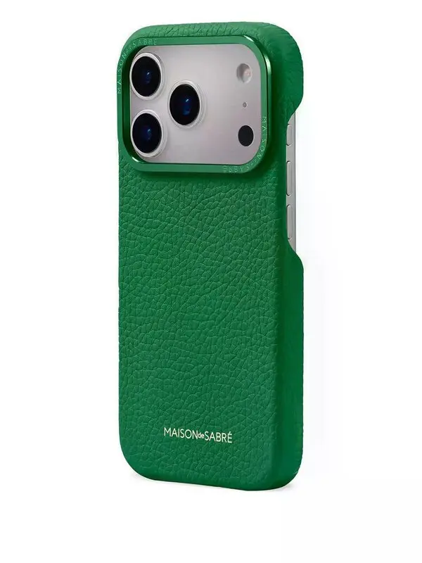 MAISON DE SABRE Logo-leterring Iphone 17 Pro Case - Green