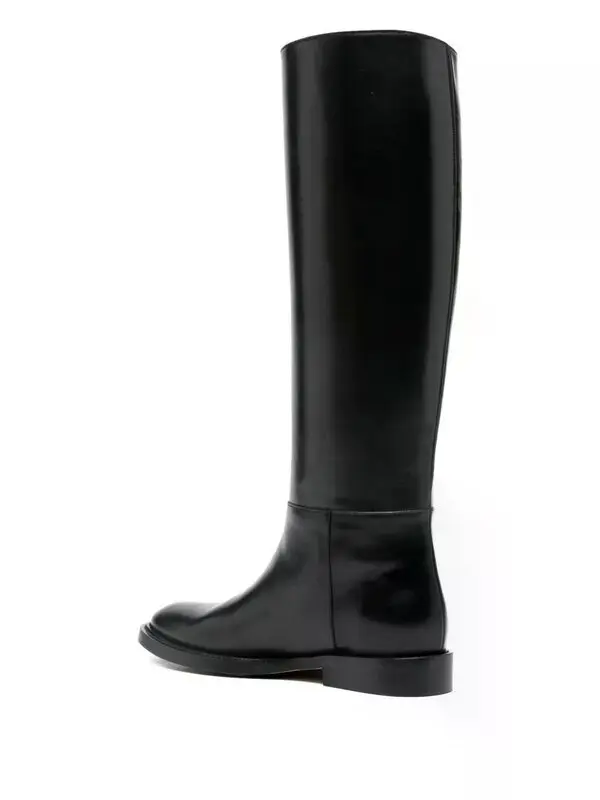 ANNA F. Knee-length Leather Boots