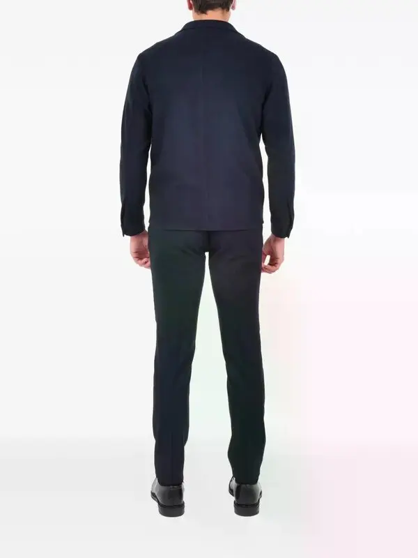 FRANZESE COLLECTION Buttoned Jacket With Patch Pockets - Blue