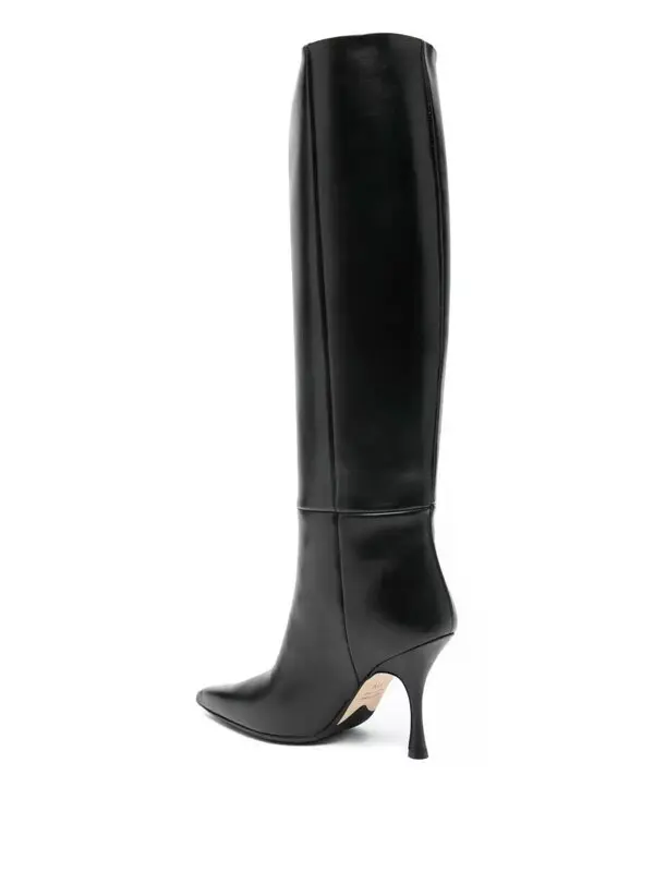 ANNA F. 100mm Pointed Leather Boots