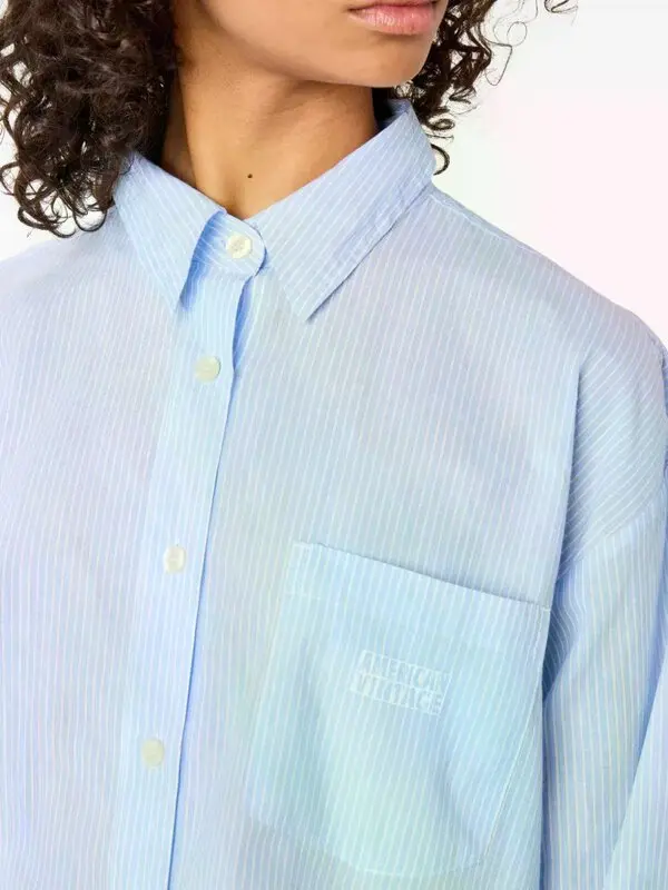 American Vintage Striped Patch-pocket Shirt