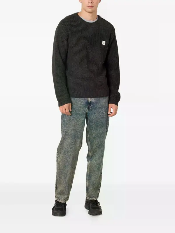 American Vintage Ribbed Logo-patch Sweater