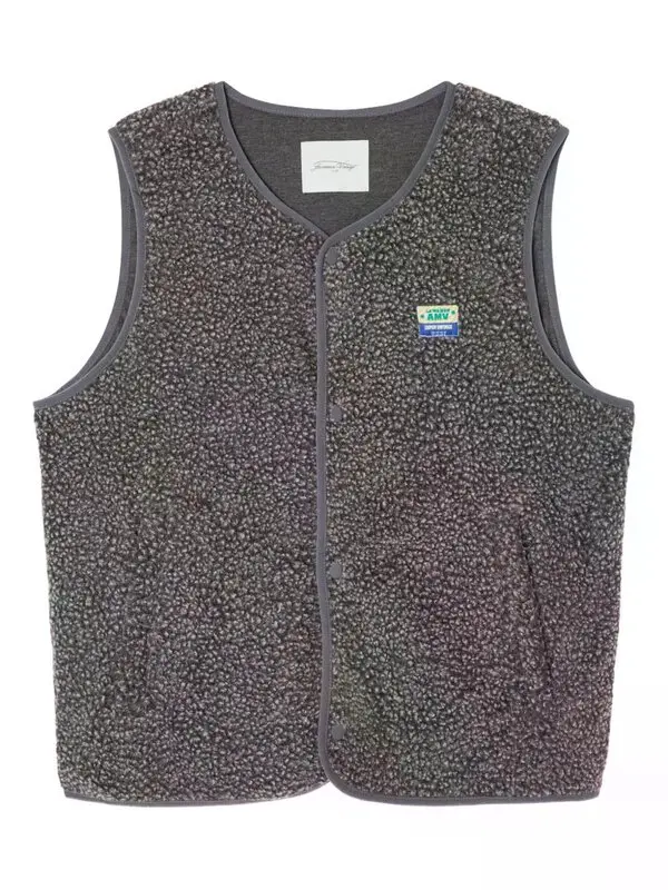 American Vintage Hoktown Faux-shearling Gilet - Grey