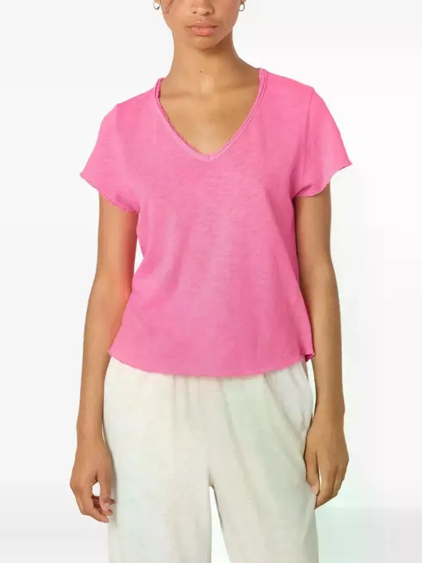 American Vintage Sonoma V-neck T-shirt - Pink