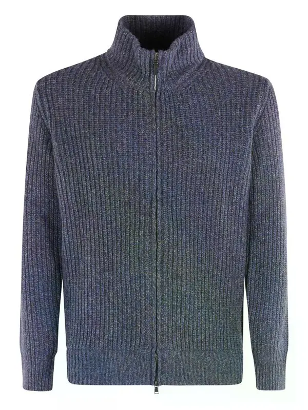 KANGRA Ribbed-knit Cardigan