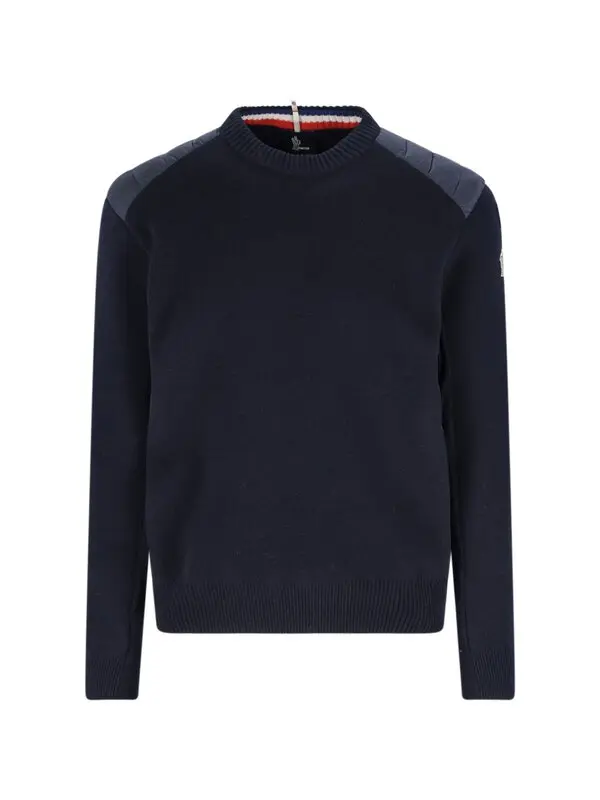 Moncler Virgin Wool Blend Crewneck Sweater - Blue