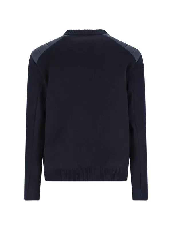 Moncler Virgin Wool Blend Crewneck Sweater - Blue