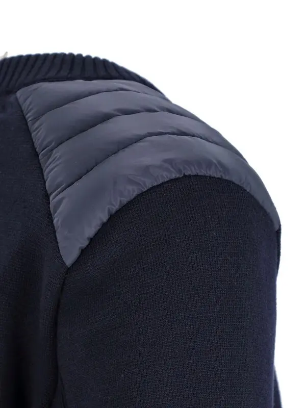 Moncler Virgin Wool Blend Crewneck Sweater - Blue