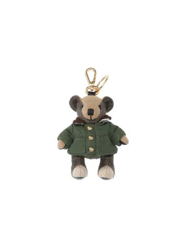 Burberry Thomas Teddy Bear Keyring Charm - Green