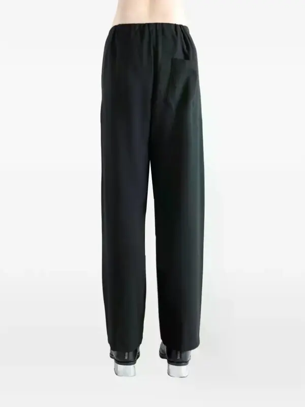 BODE Astor Wool Button-front Trousers - Black