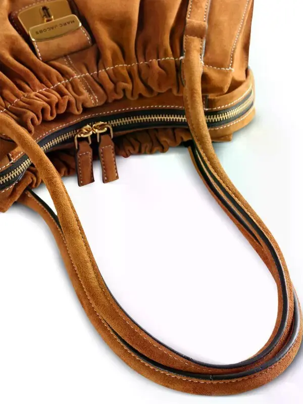 Marc Jacobs Cristina Ruched Tote Bag - Brown