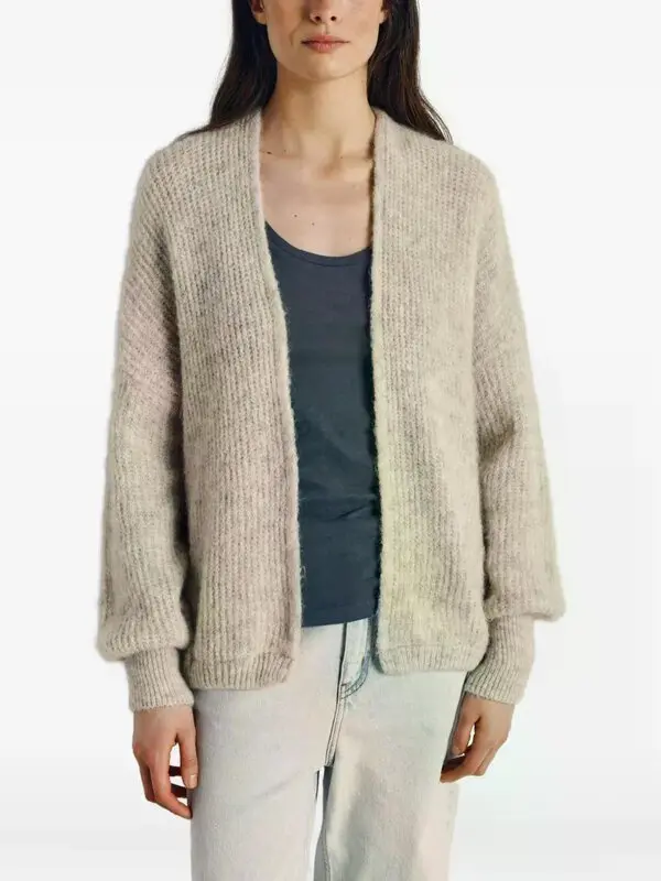 American Vintage Long-sleeve Ribbed Knit Cardigan