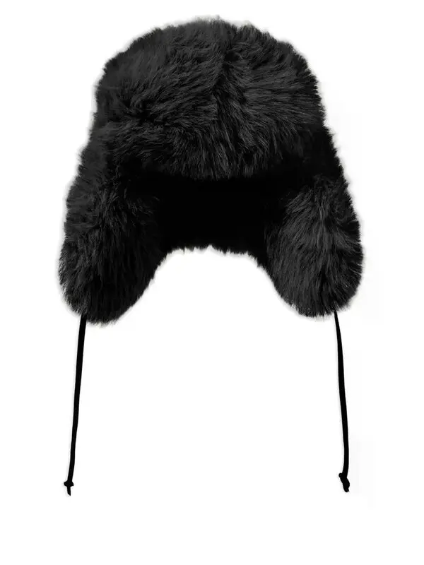 Perfect Moment Faux-fur Trapper Hat - Black