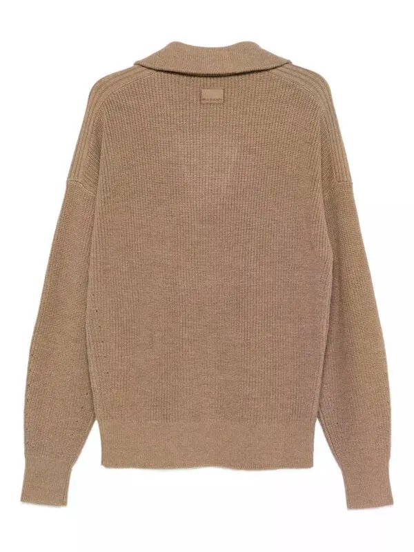 MARANT Benny Half-zip Sweater - Brown