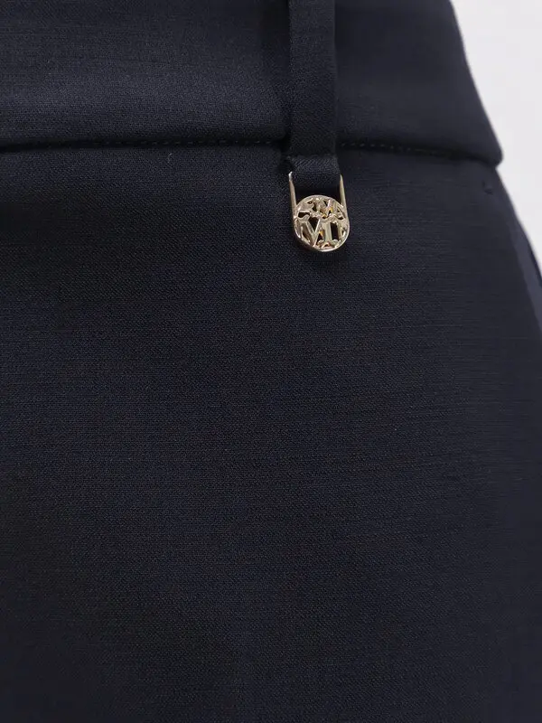 Max Mara Virgin Wool Trousers - Blue