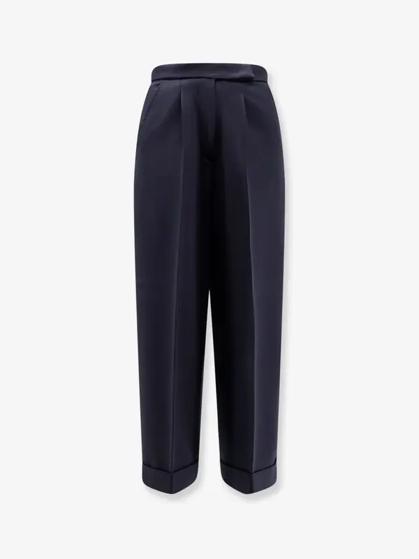 Max Mara Virgin Wool Trousers - Blue