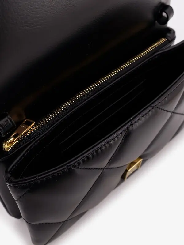 Tory Burch Kira Quilted Leather Shoulder Bag - Black