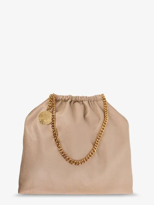 Stella McCartney Falabella Shoulder Bag With Metal Drawstring - Beige