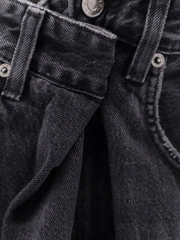 AGOLDE Vana Fold Regenerative Denim Trousers - Black