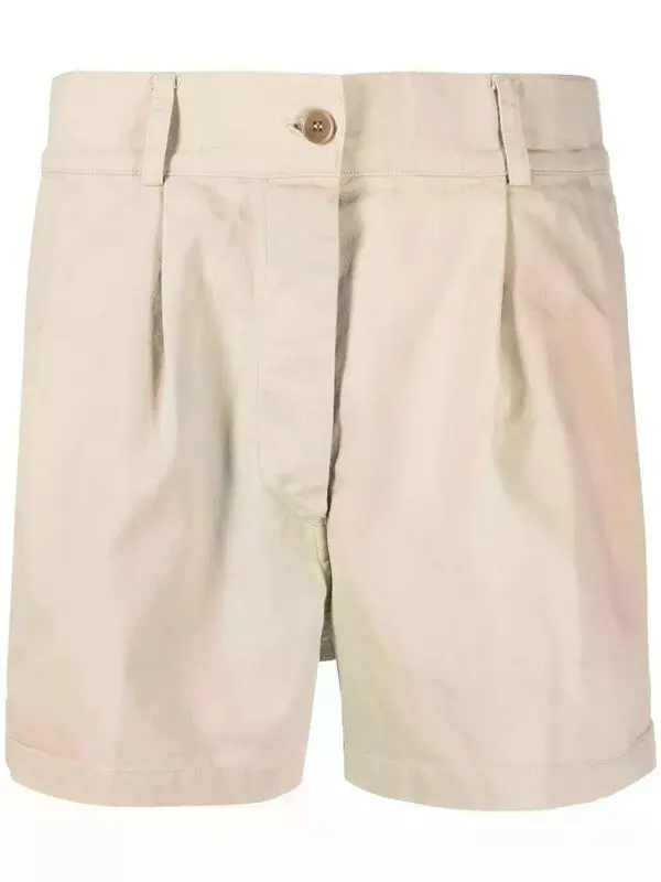 Aspesi High-waist Wide-leg Shorts - Neutrals