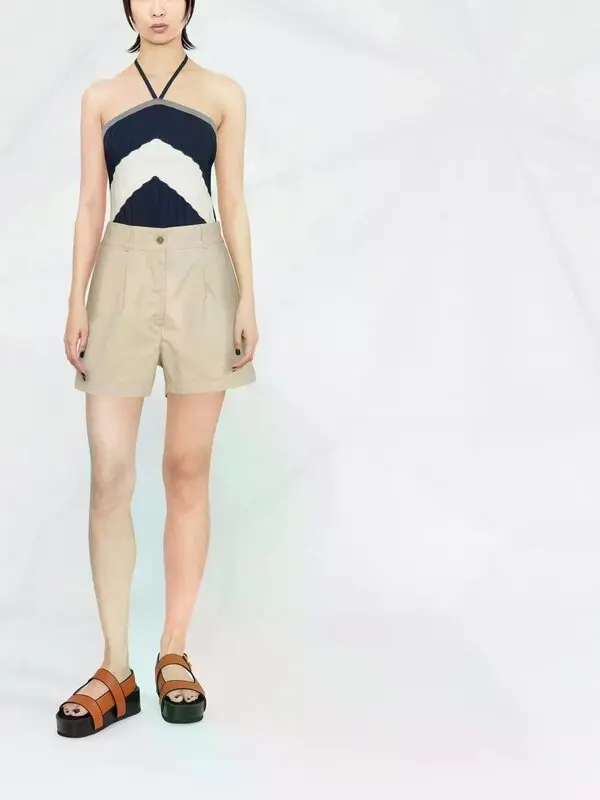 Aspesi High-waist Wide-leg Shorts