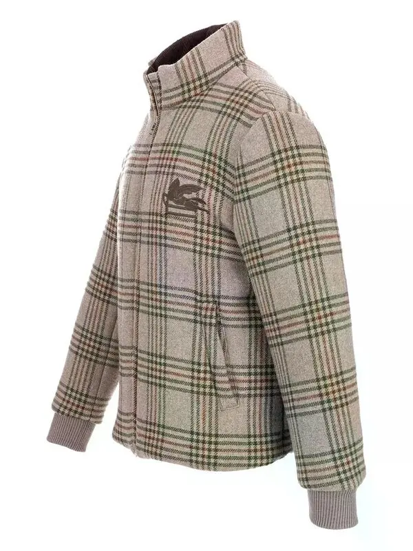 Etro Logo-embroidered Checked Jacket