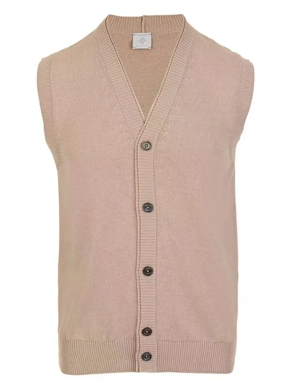Eleventy Buttoned Gilet - Neutrals