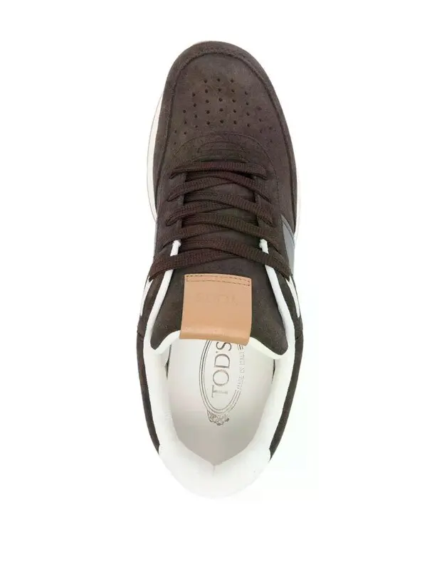 TOD'S Lace-up Suede Sneakers - Brown