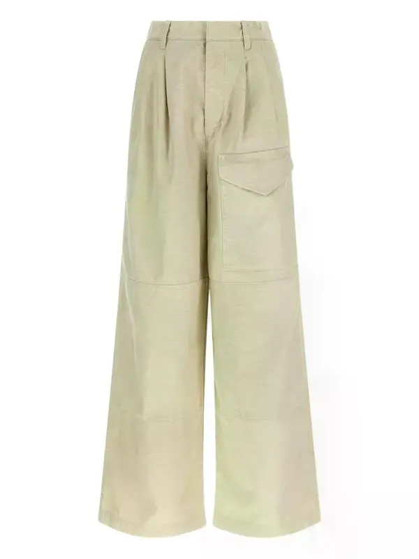 Auralee Panelled Pleated Trousers