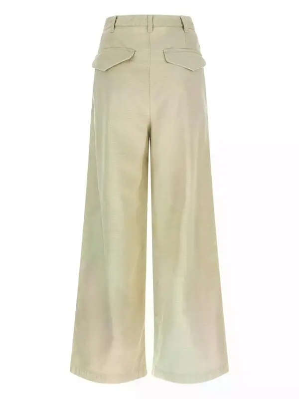 Auralee Panelled Pleated Trousers