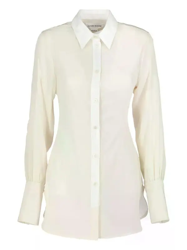 Victoria Beckham Contrast Placket Top