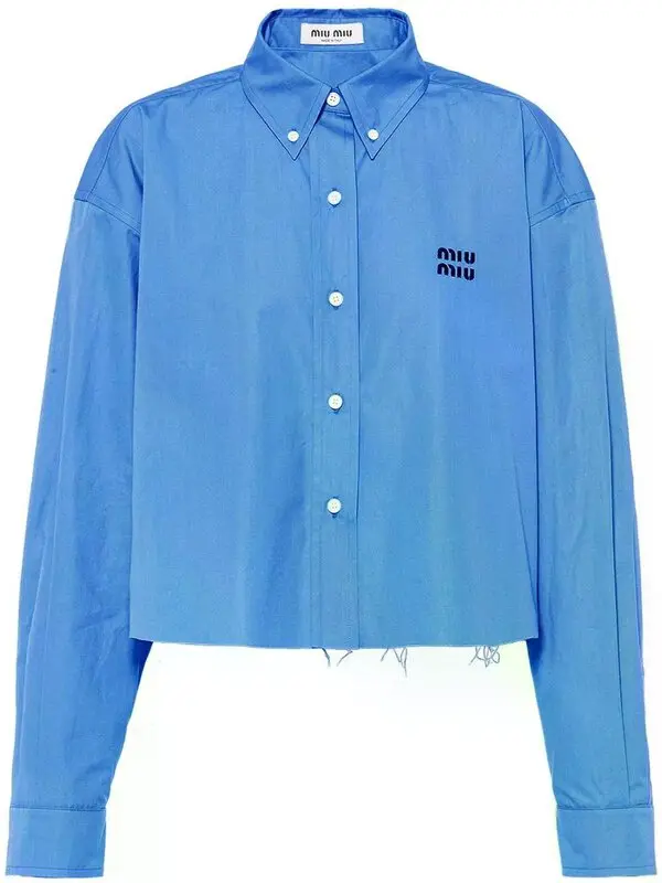 Miu Miu Cropped Poplin Shirt