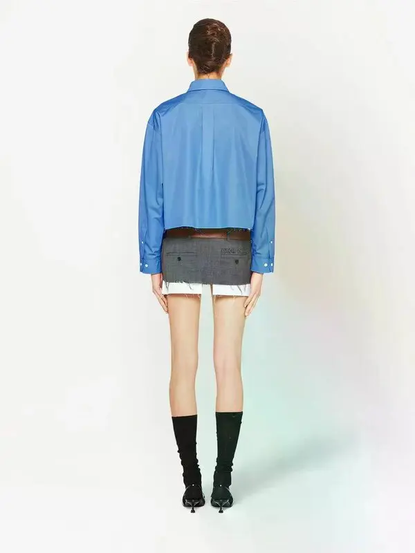 Miu Miu Cropped Poplin Shirt