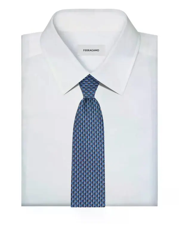 FERRAGAMO Jacquard Gancini Tie