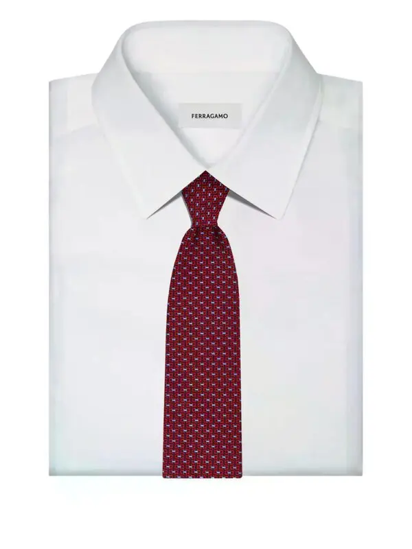 FERRAGAMO Gancini Jacquard Neck Tie