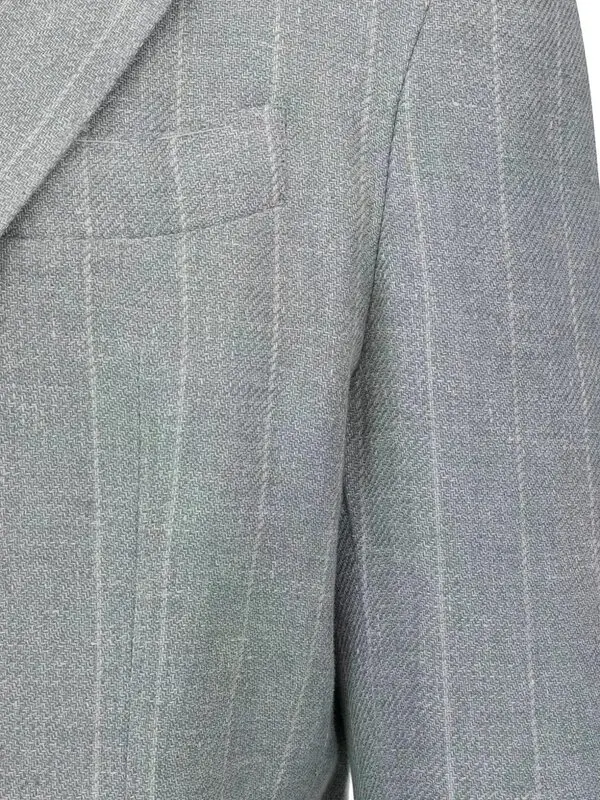 Eleventy Single-breasted Striped Blazer - Grey