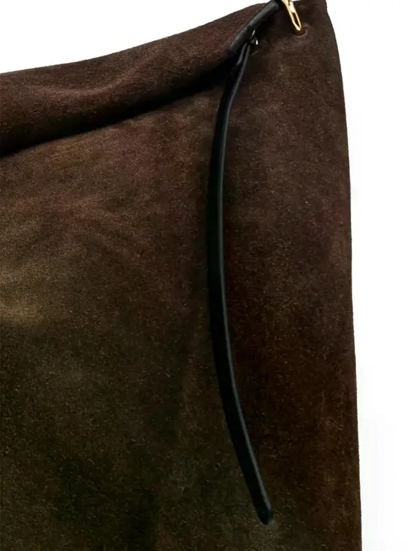 WANDLER Penelope Suede Tote - Brown